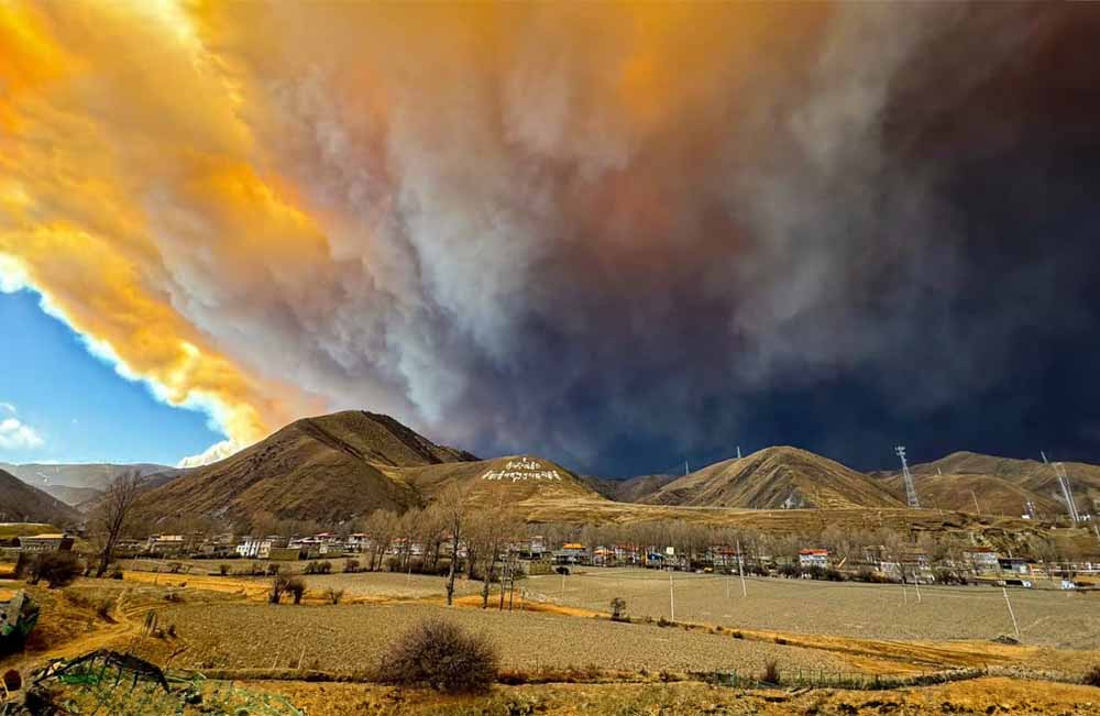 Eastern Tibet forest fire still smouldering as its cause determined ...